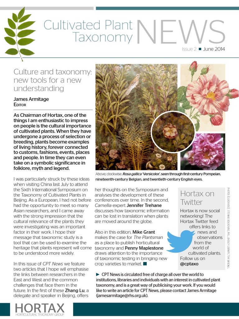Cultivated Plant Taxonomy: Hortax | PDF | Plant Breeding | Cultivar