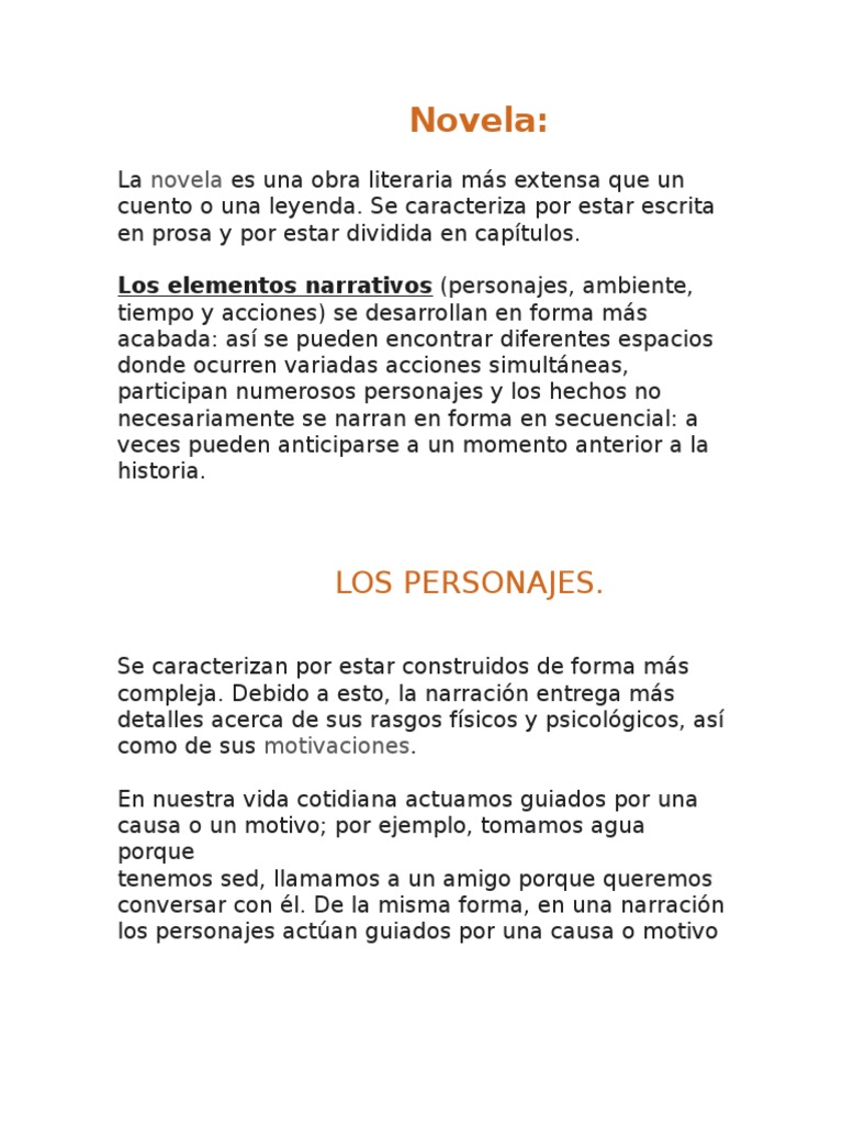 Los elementos clave de la novela: personajes complejos, múltiples ...