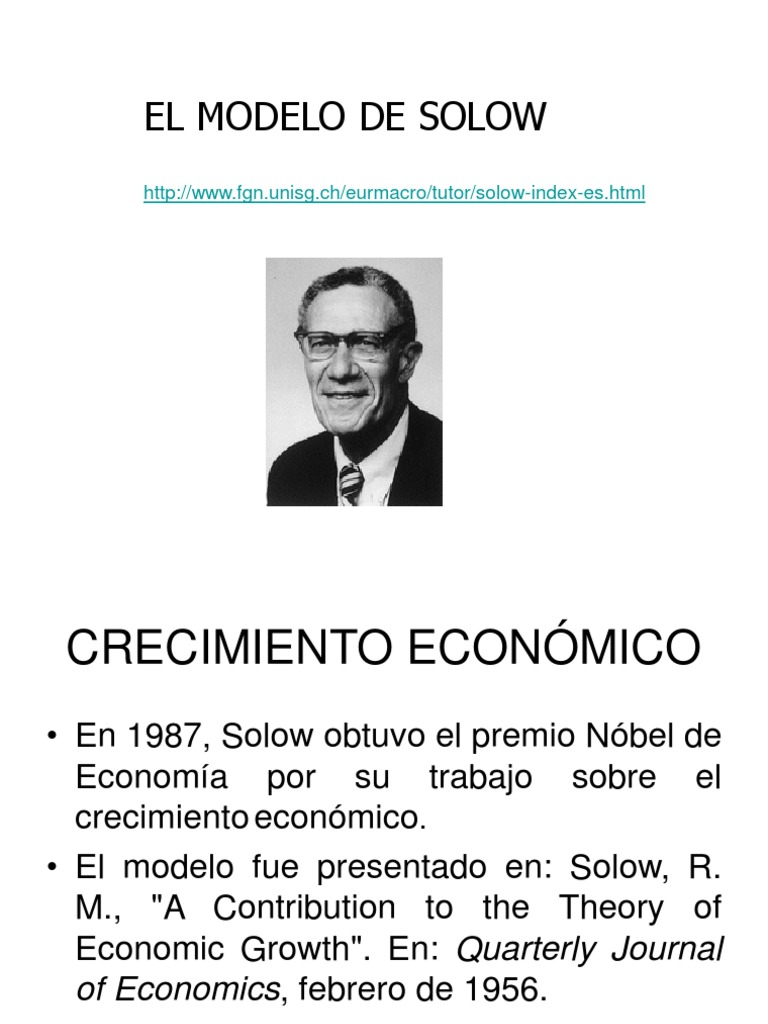 4.el Modelo de SOLOW | PDF | Crecimiento económico | Ciencias económicas