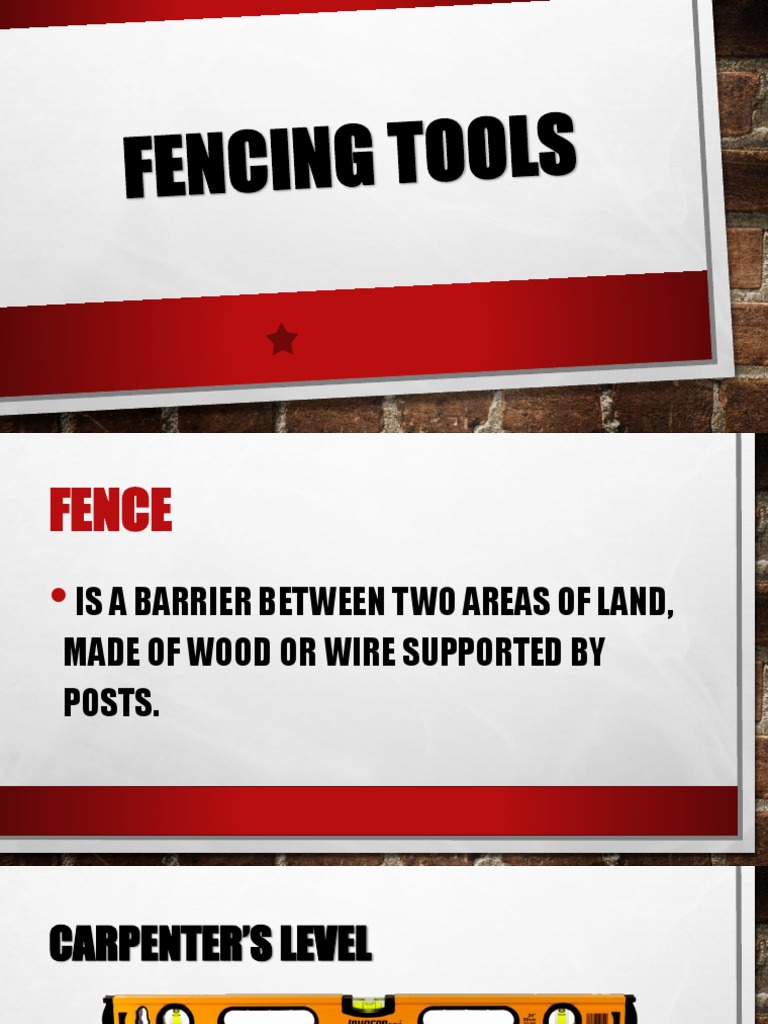 Fencing Tools | PDF