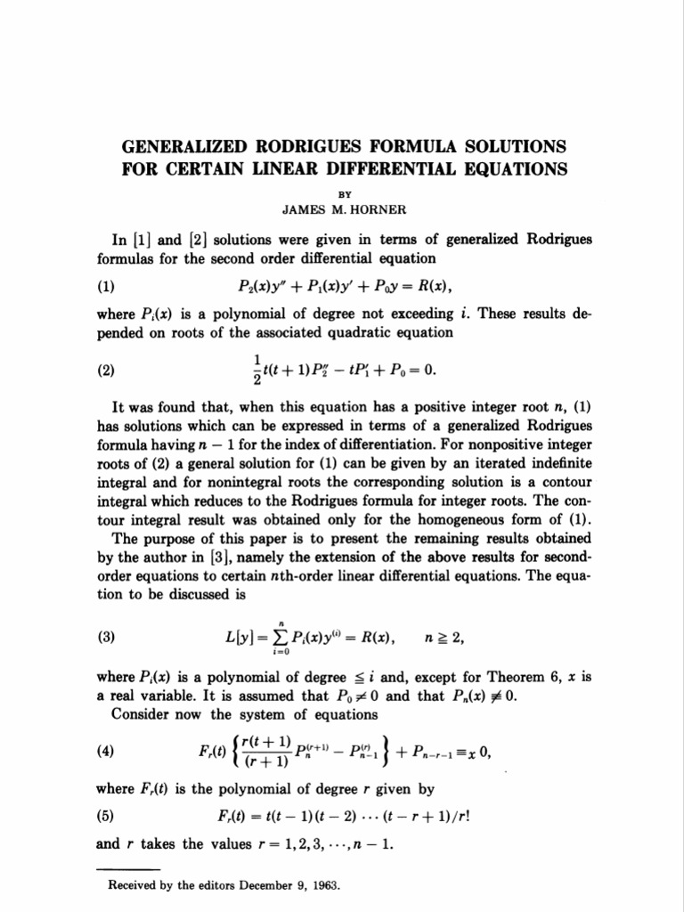 Generalized Rodrigues Formula Solutions | PDF | Polynomial | Zero Of A ...