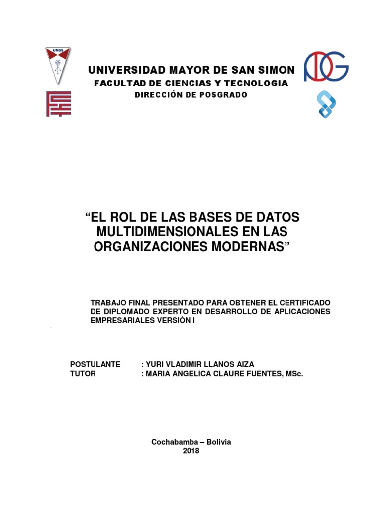 El Rol de Las Bases de Datos Multidimensionales en Las Organizaciones ...