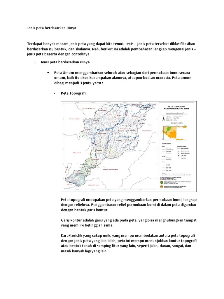 Jenis Peta Berdasarkan Isinya | PDF