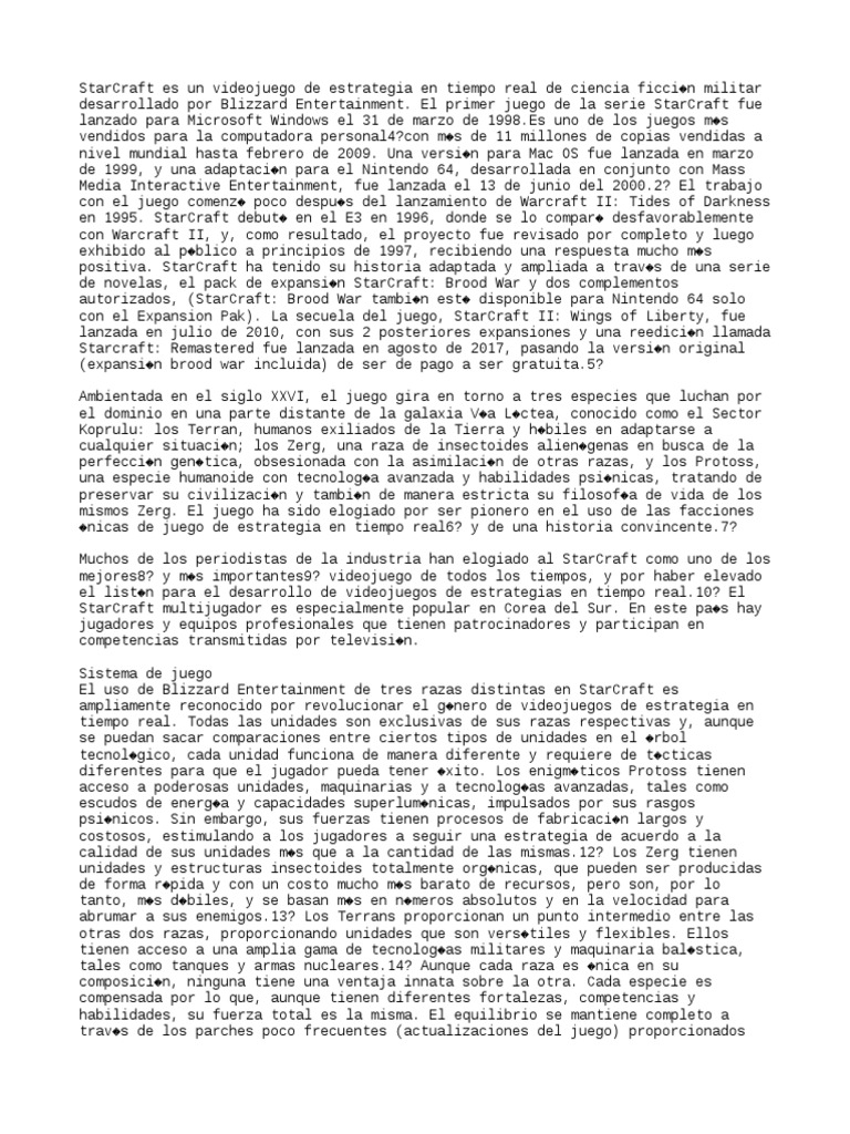 Starcraft Wiki | PDF | Juego de azar | Blizzard Entertainment
