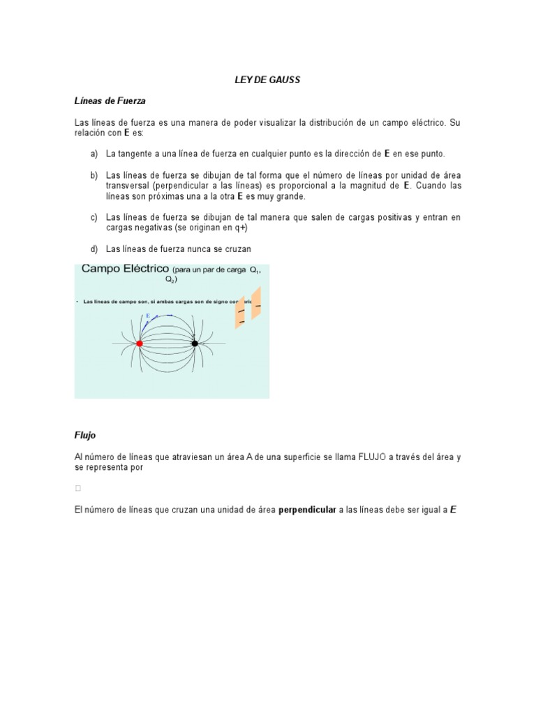 Ley de Gauss | PDF | Campo eléctrico | Vector Euclidiano