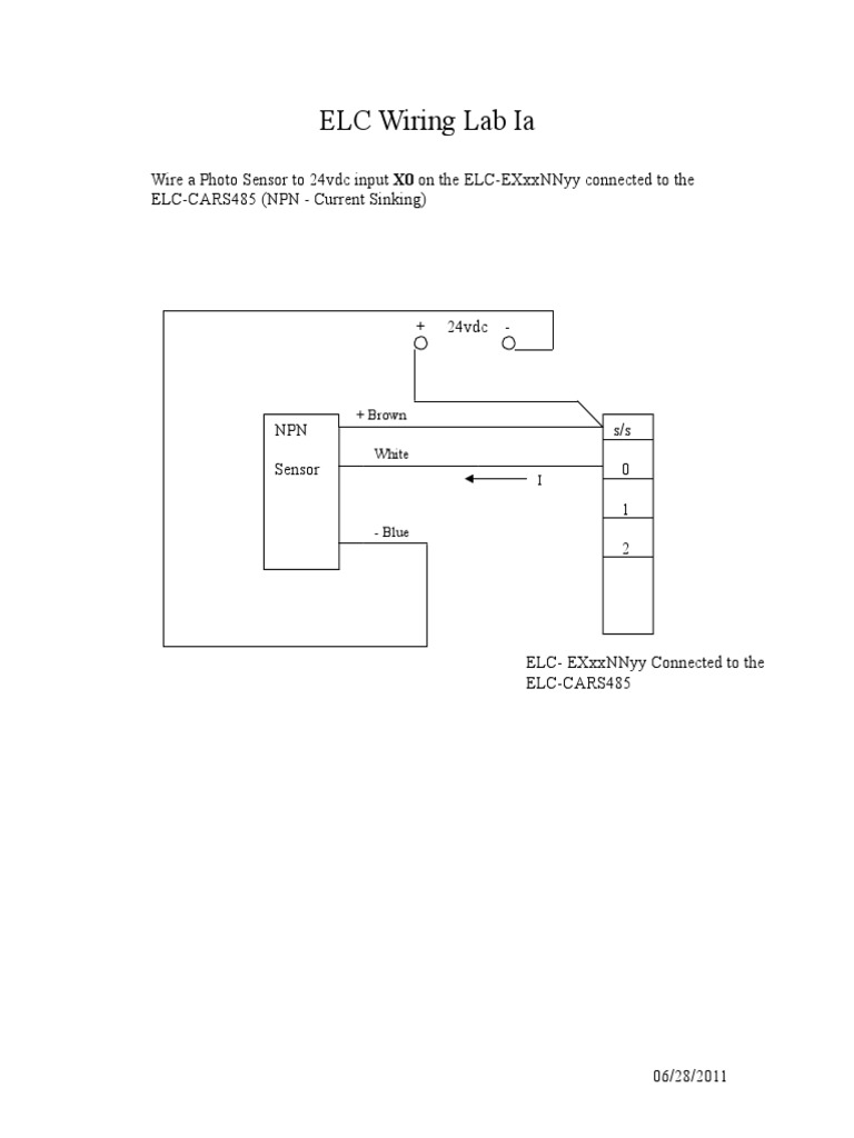 ELC Wiring Lab 1a NPN | PDF