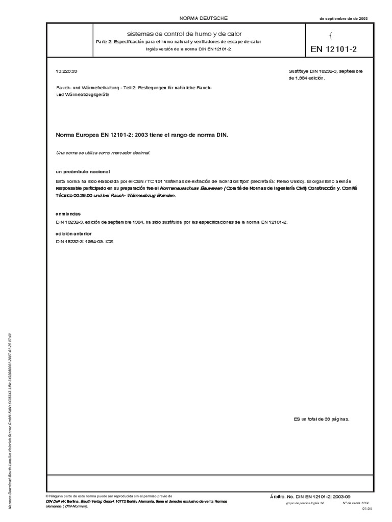 Norma BS EN12101.en - Es | PDF | Unión Europea | Alemania
