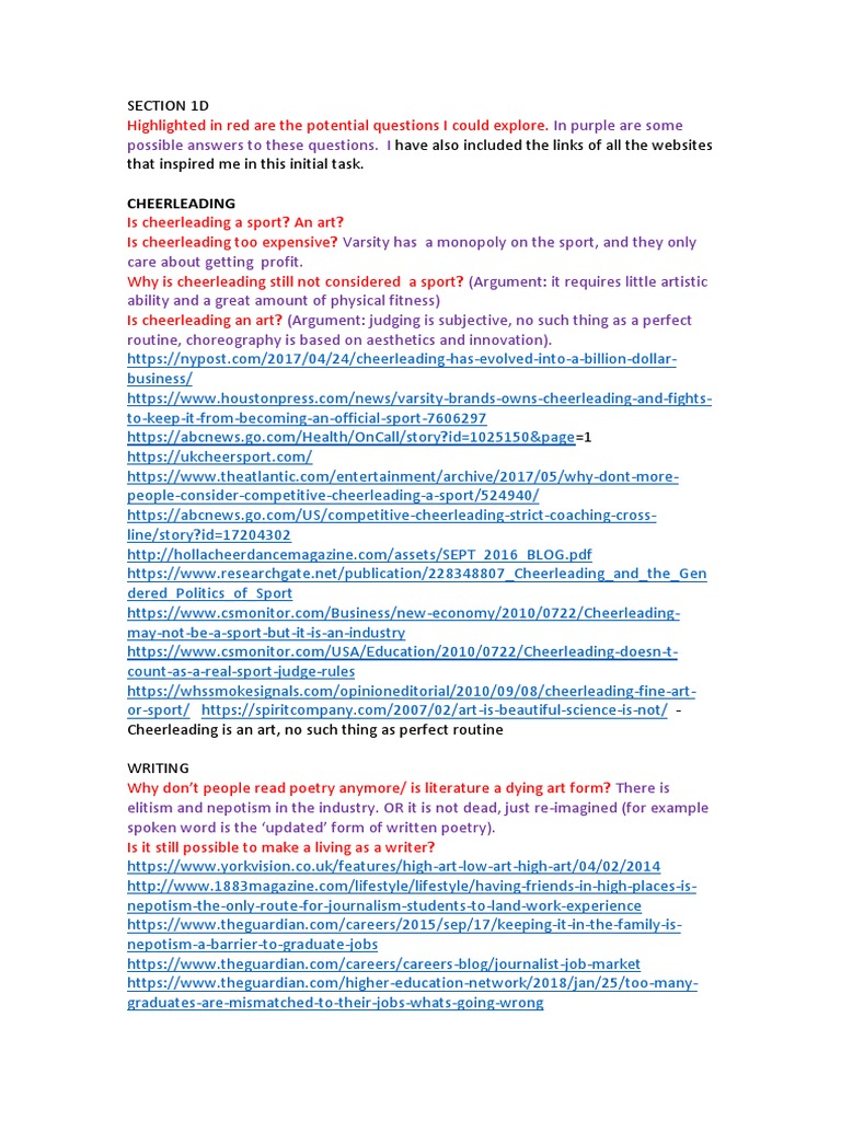 Choosing A Topic | PDF