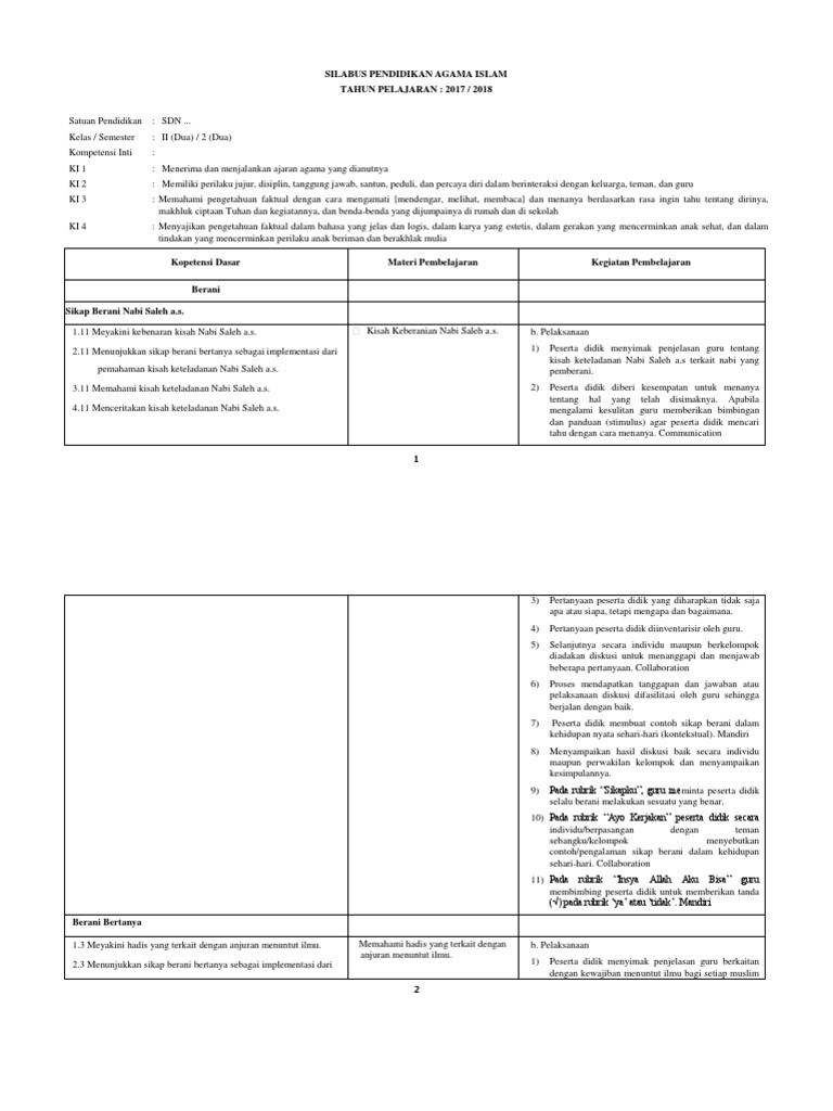 Silabus 2 SMTR 2 | PDF