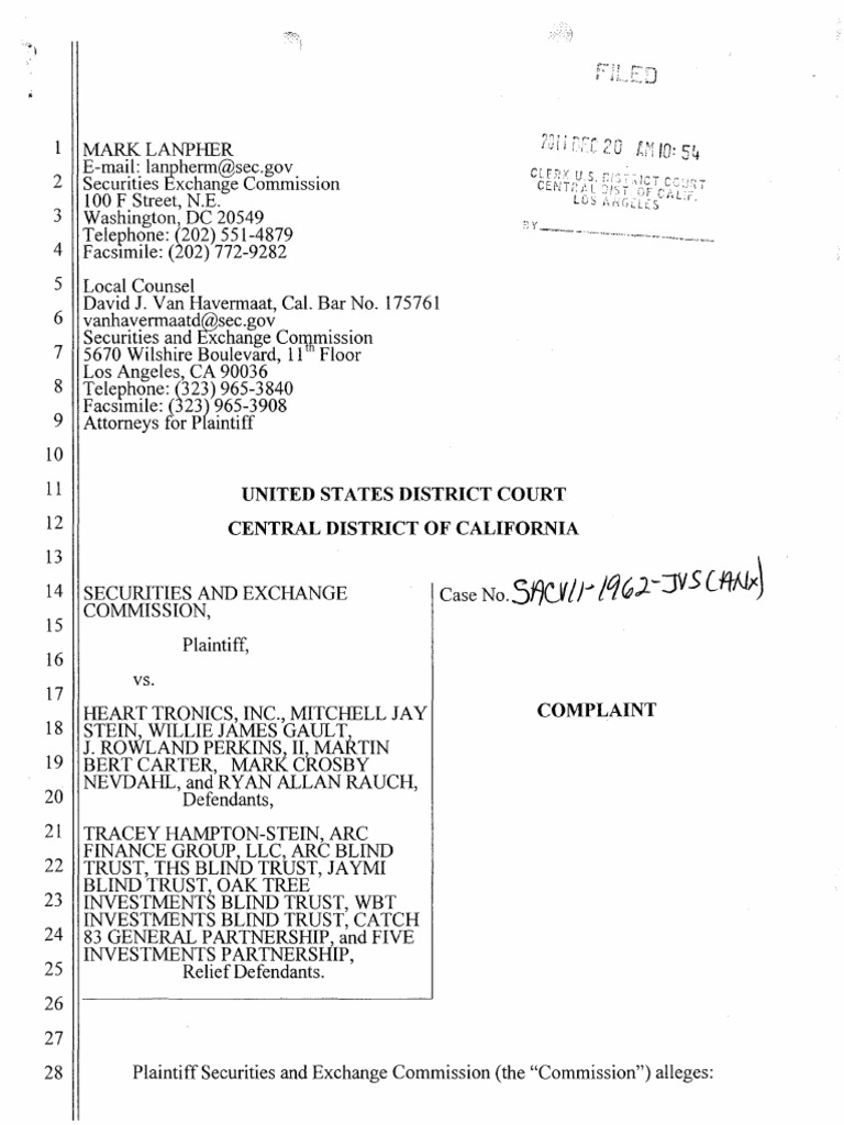 United States District Court Central District of California: ?D (I rC20 ...