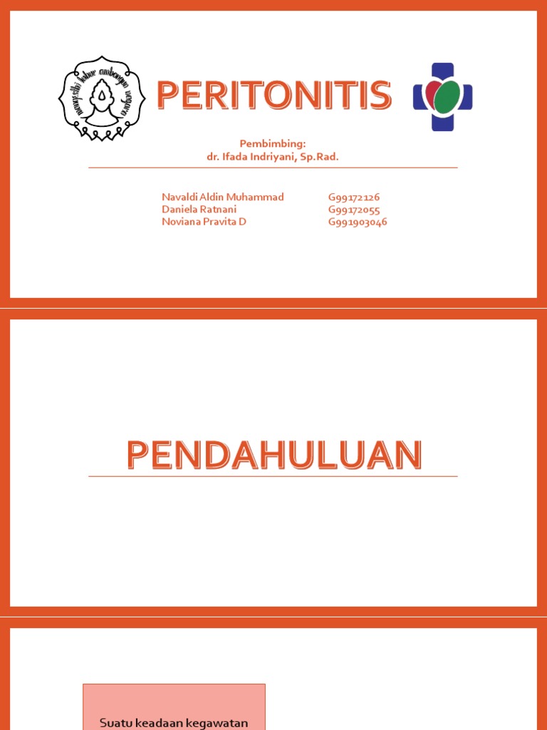 Presentasi Refrat Peritonitis FIXXXX | PDF