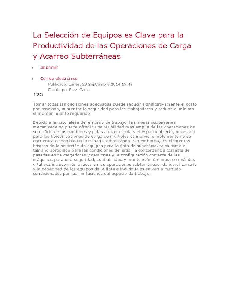 Miski Mayo | PDF | Camión | Minería