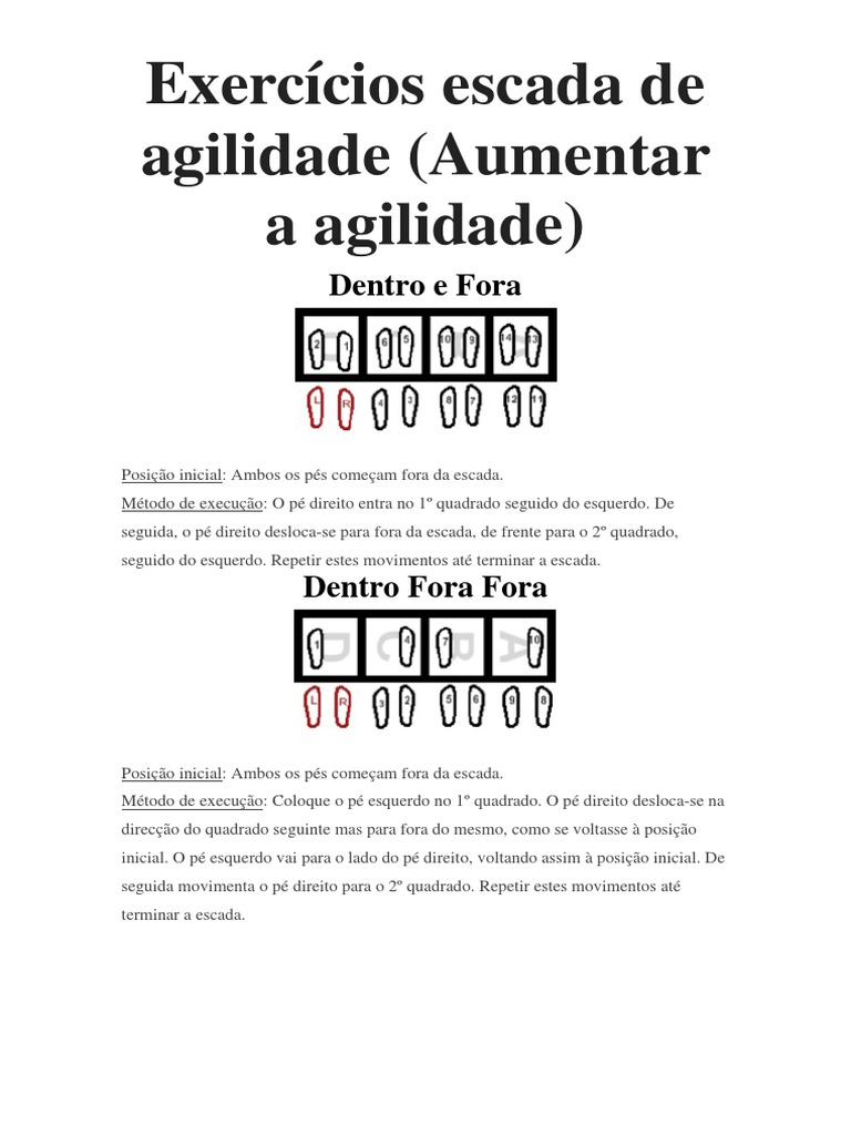 Exercícios Práticos com Escada de Agilidade | PDF | Esportes | Lazer