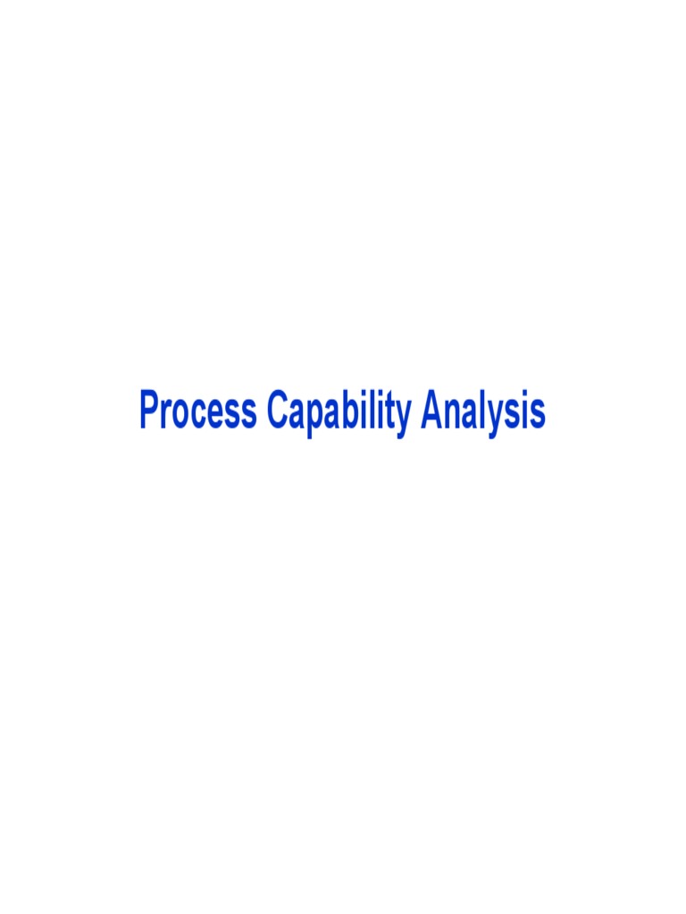 Process Capability | PDF | Statistics | Statistical Theory