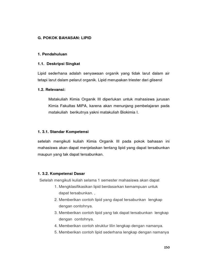 Struktur dan Contoh Lipid Sederhana | PDF