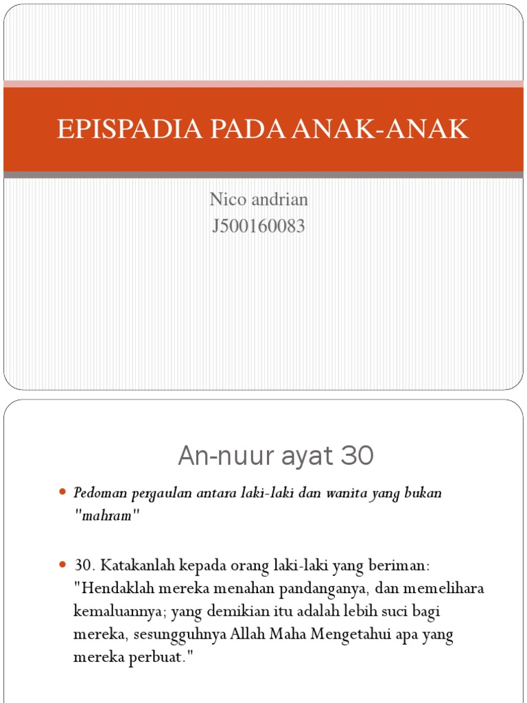 Epispadia Pada Anak-Anak | PDF