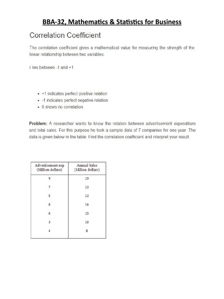 Business Applications of Correlation | PDF