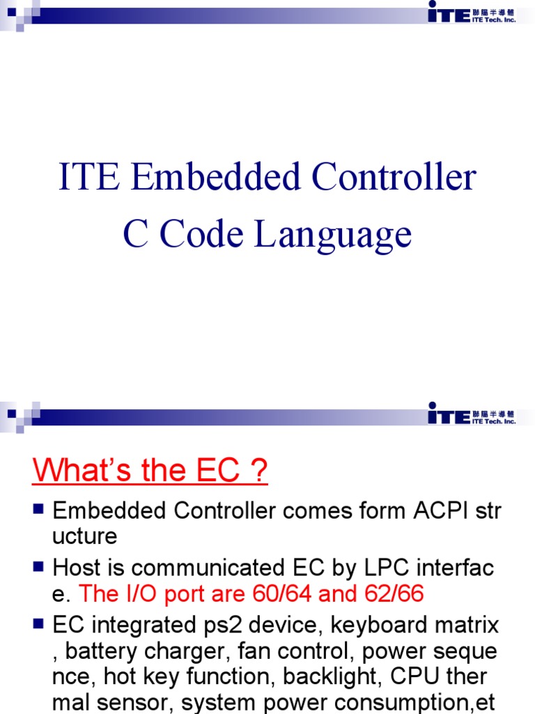 ITE EC C Code Language | Download Free PDF | Bios | Ibm Pc Compatibles