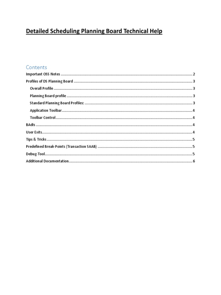 Detailed Scheduling Planning Board Technical Help | PDF | Subroutine ...