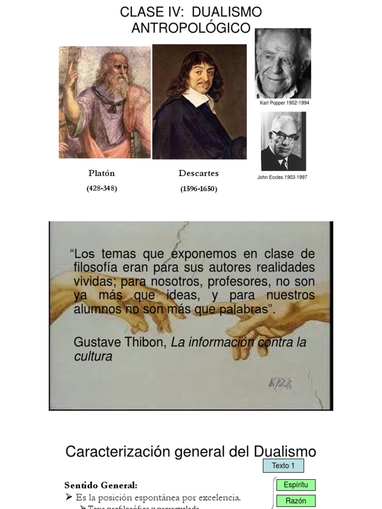 Unidad 4 - Dualismo Antropológico | PDF | Dualismo | Monismo