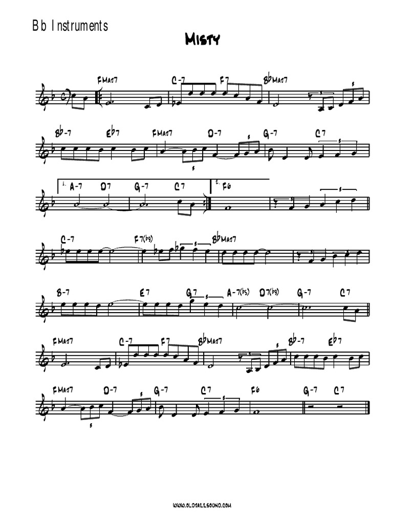 Misty BB Partitura | PDF