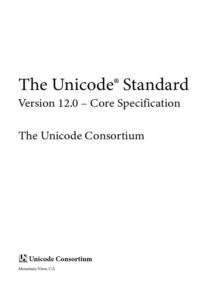 Unicodestandard 12 0 Pdf Naming Conventions Typography