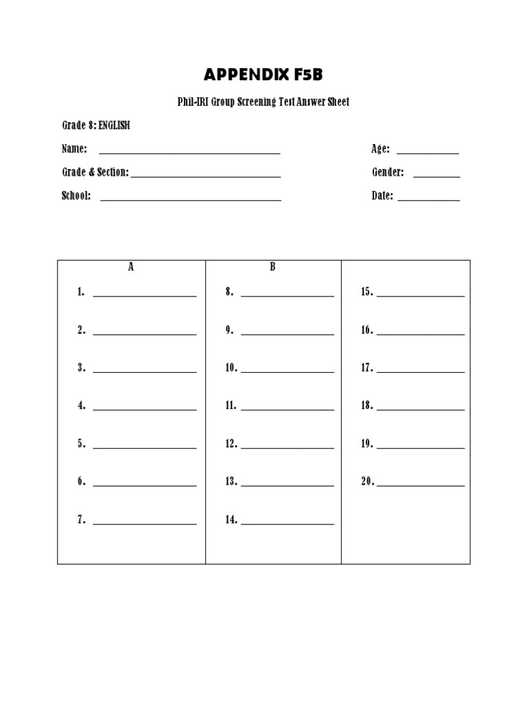 Appendix f5b English | PDF