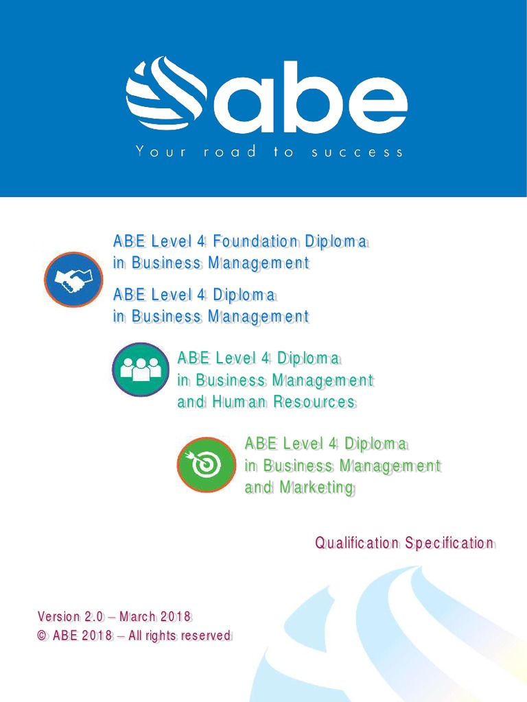 ABE Level 4 Foundation Diploma in Business Management ABE Level 4 ...