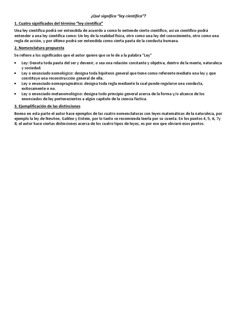10 - Qué Significa Ley Cientifica | PDF