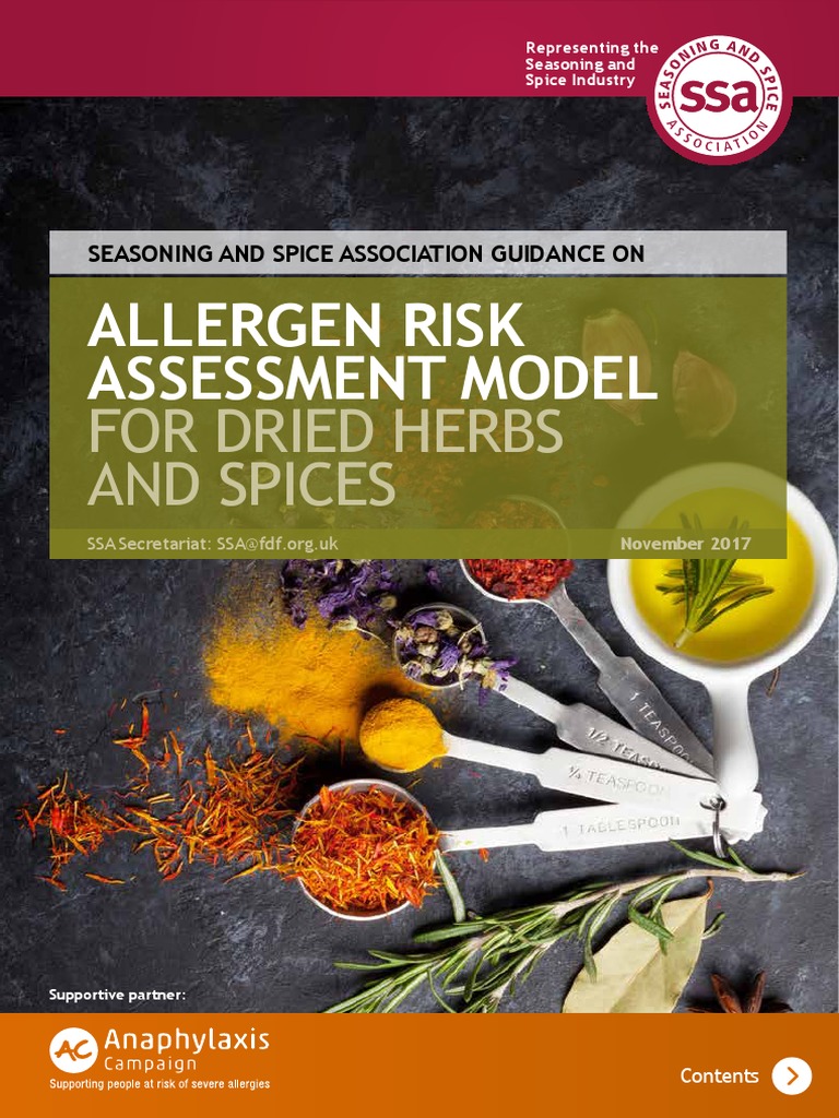 Allergen Risk Assessment | PDF | Curry | Chili Pepper