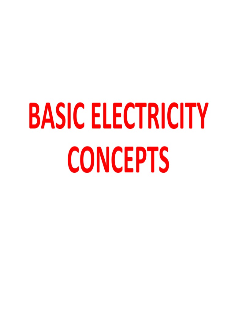 Basic Electricity Concepts | PDF