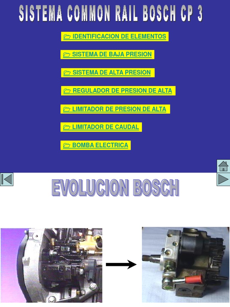Elementos del Sistema Common Rail CP3 | PDF