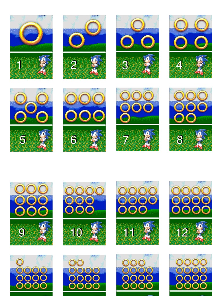 Sonic Números para Llavero de Aprendizaje | PDF