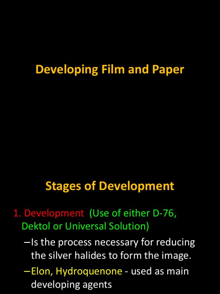 Film Development Process Explained | PDF | Exposure (Photography ...