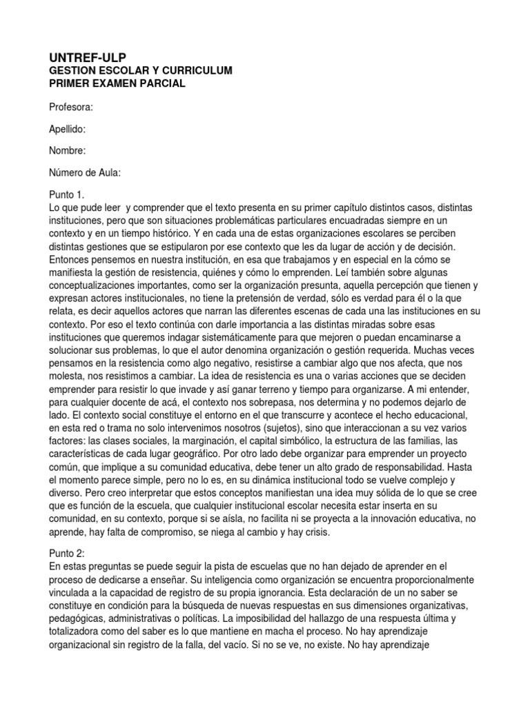 Parcial UNTREF | PDF | Institución | Pobreza