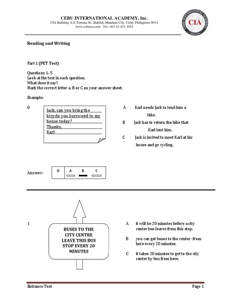 Entrance Reading and Writing Draft | PDF | Sea | Museum