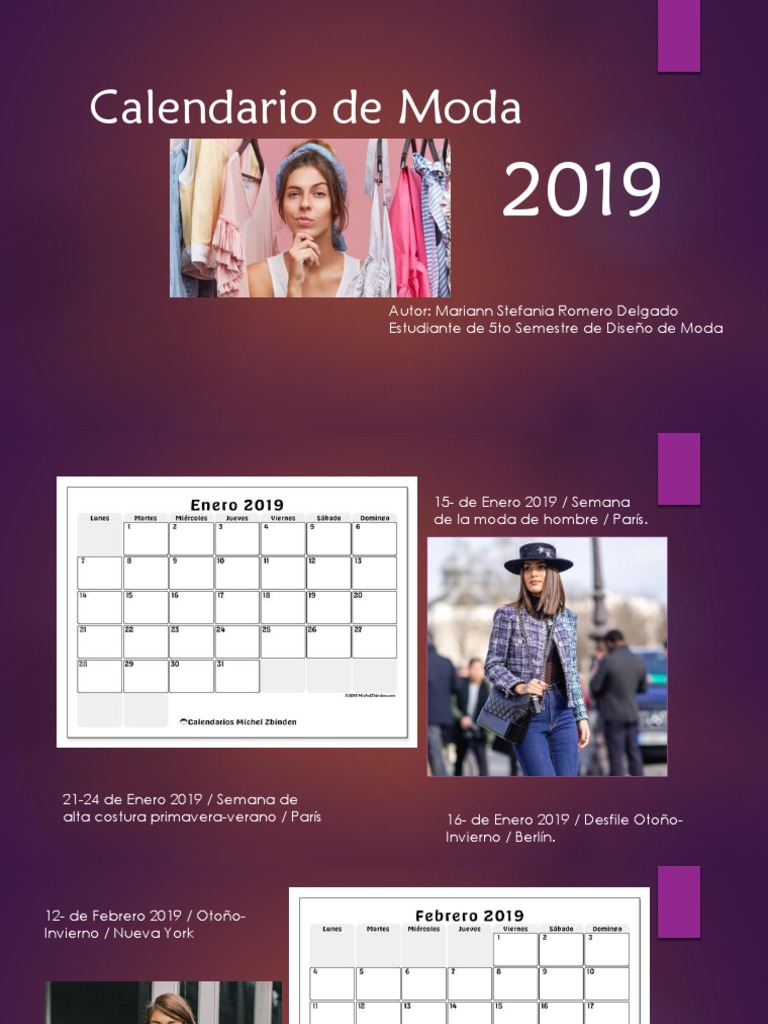 Calendario de Moda | PDF | Moda | Clima