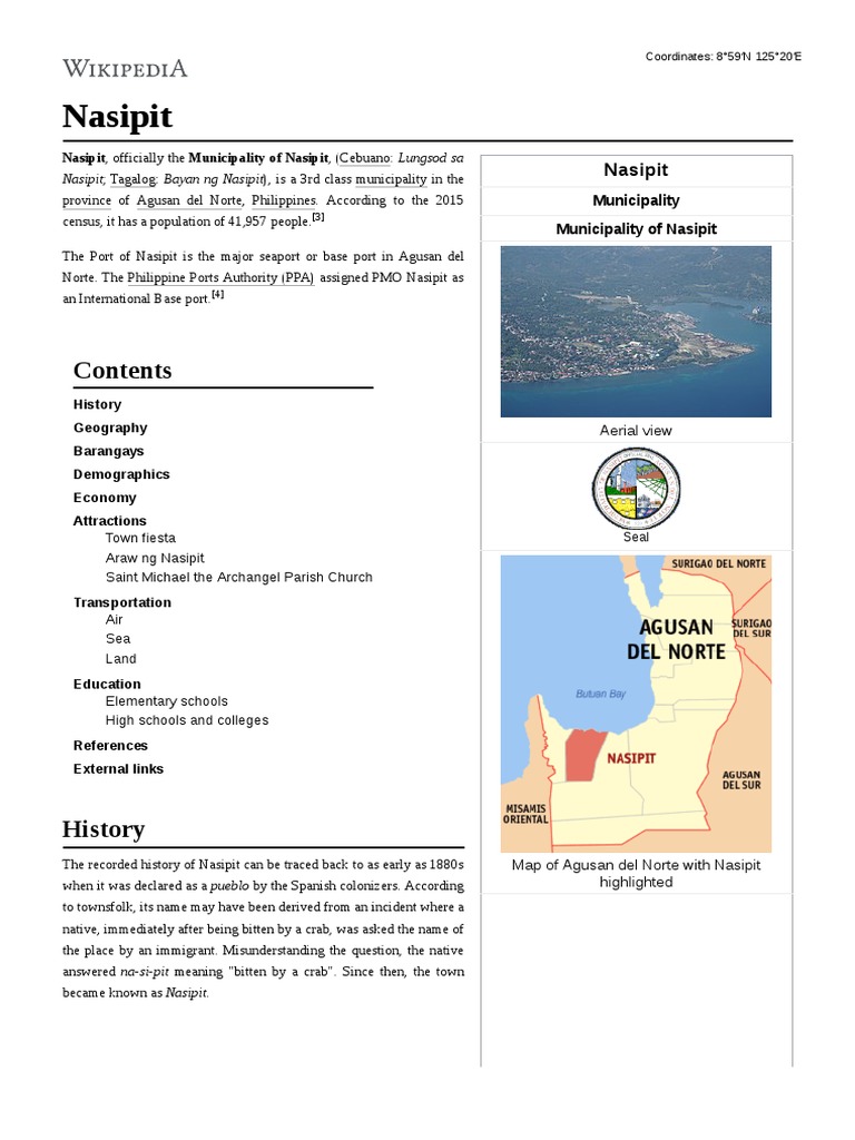 Nasipit | PDF | Philippines | Business