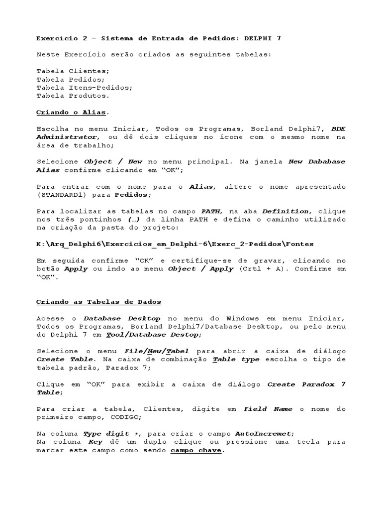 1 - Exercicio2 em Delphi - 7 PDF | PDF | Janela (informática ... 1 - Exercicio2 em Delphi - 7 PDF | PDF | Janela (informática ...