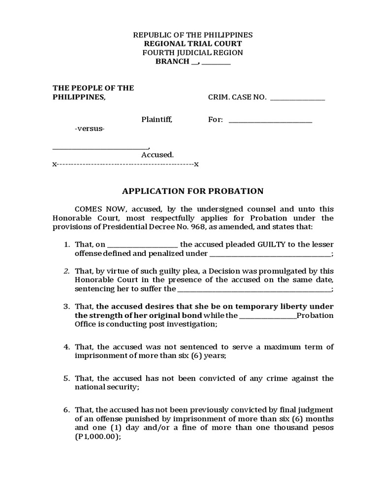 Regional Trial Court BRANCH - , - The People of The Philippines | PDF ...