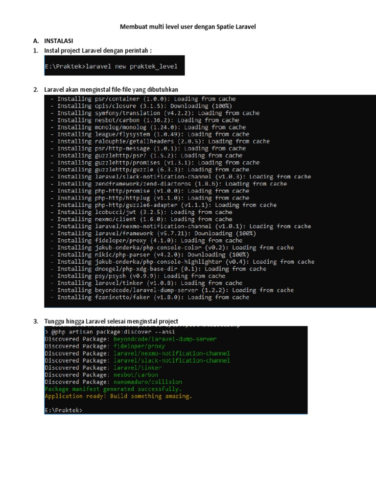 Membuat Multi Level User Dengan Spatie Laravel | PDF | Komputer