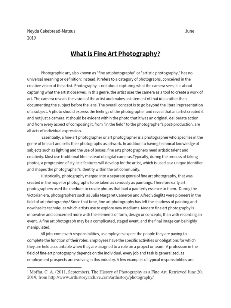 What Is Fine Art Photography | PDF | Fine Art | Camera
