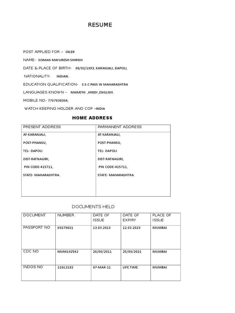 Resume Mayuresh | PDF
