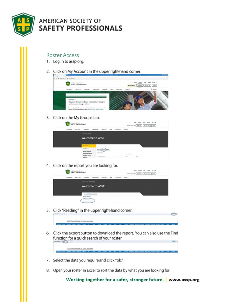 Roster Access Usage Tips | PDF