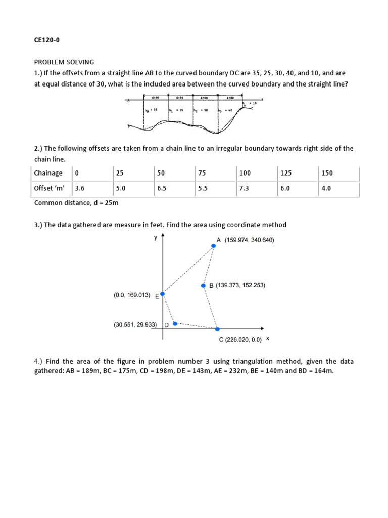 Area Calculation Techniques in Surveying | PDF