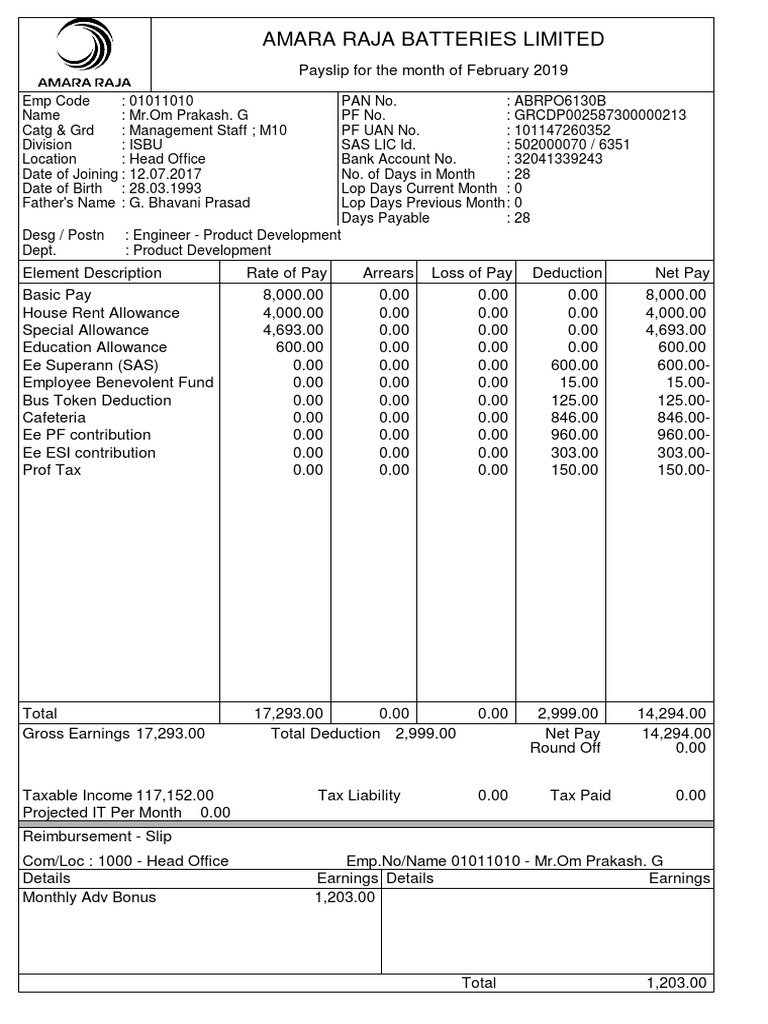 PAYSLIP | PDF | Tax Deduction | Personal Finance