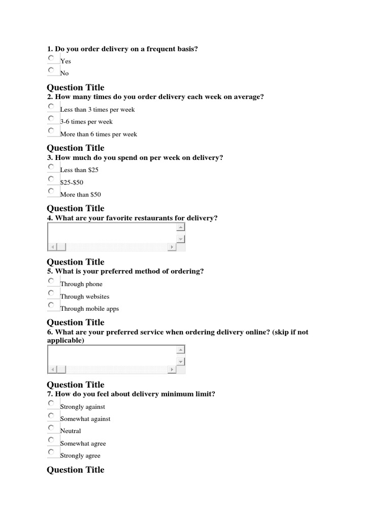 Question Title: Yes No | Download Free PDF | Restaurants | Menu