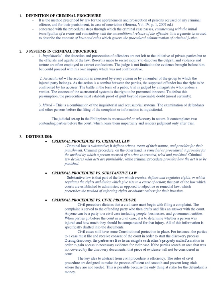 Definition of Criminal Procedure | PDF | Prosecutor | Criminal Procedure