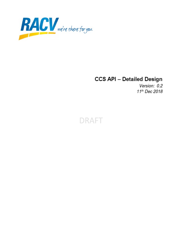 CCS API - Detailed Design | PDF | Hypertext Transfer Protocol | Application Programming Interface