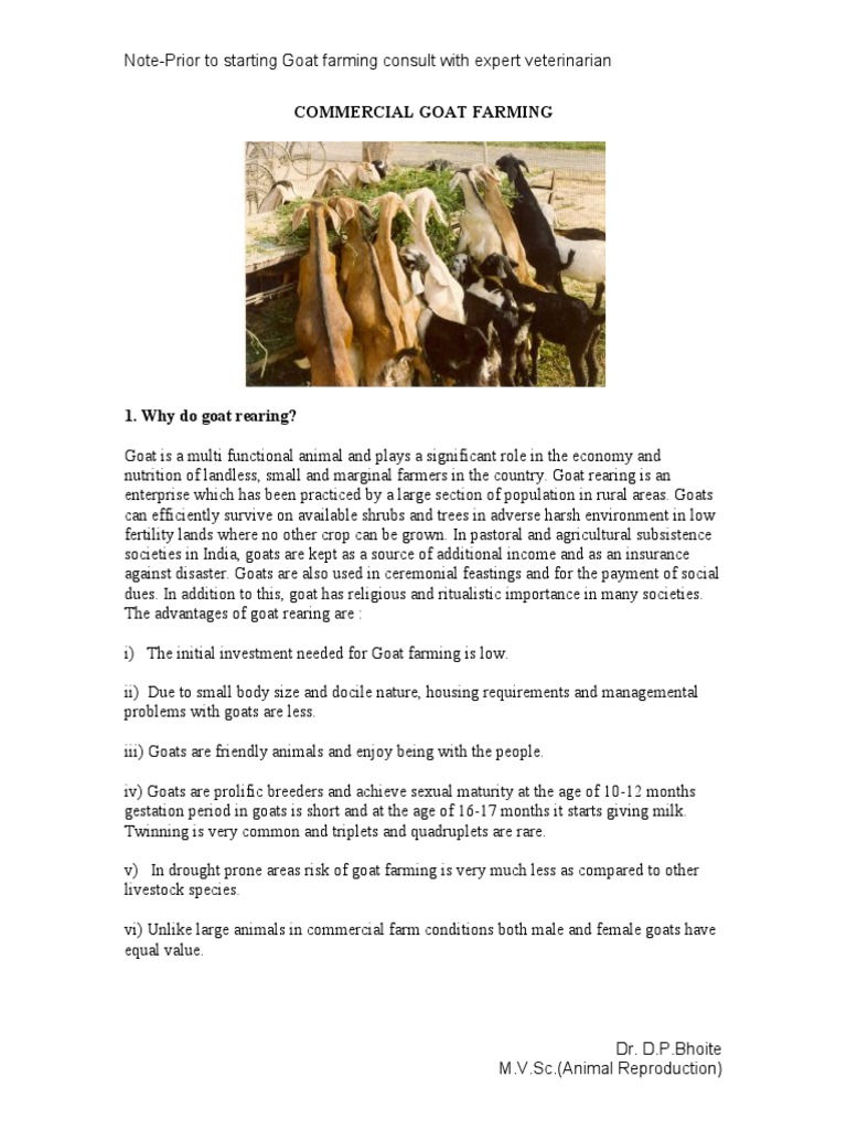 Goat Farming PDF | PDF | Goat | Livestock